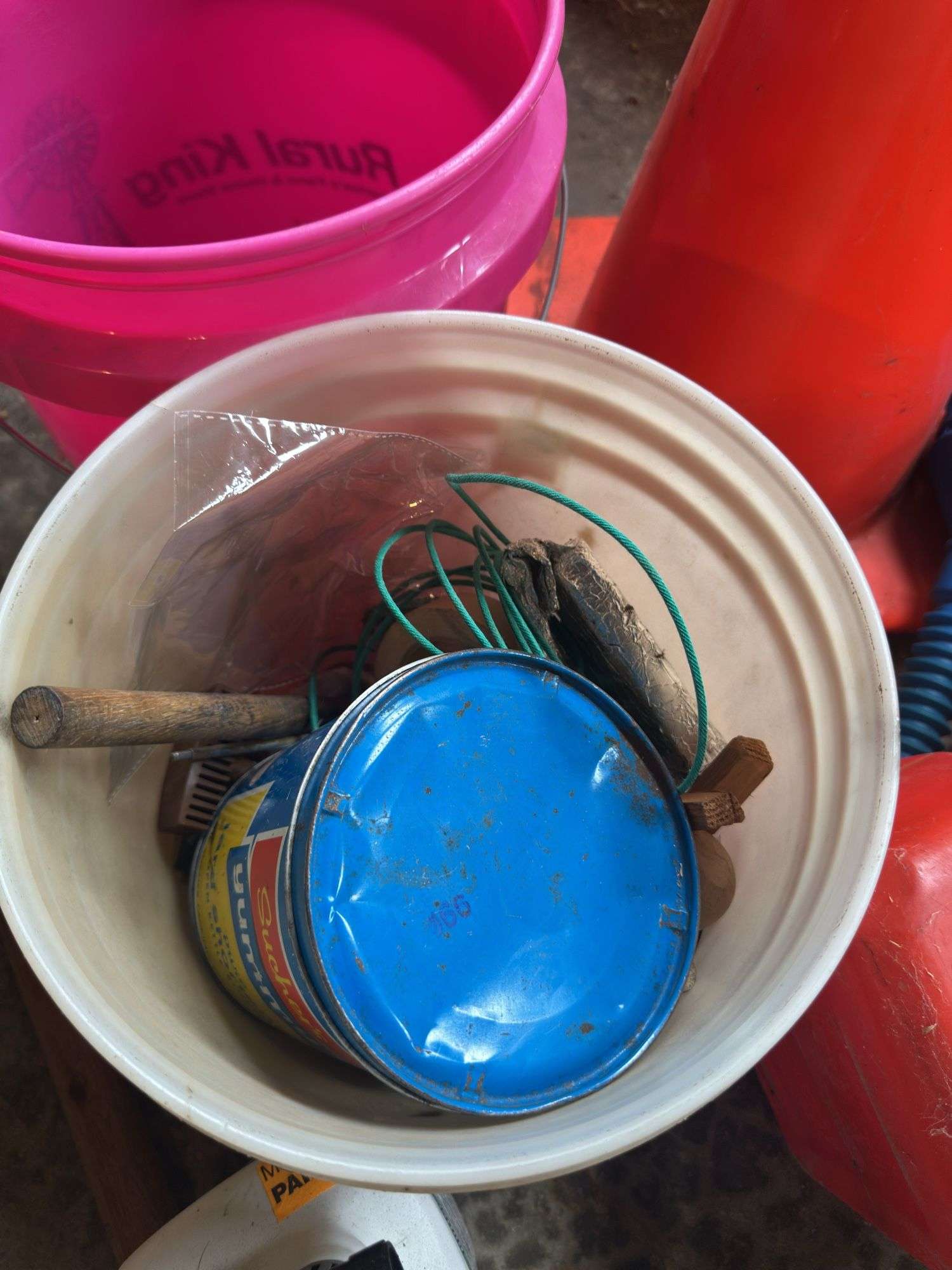 GAS JUGS, VINTAGE CANS, HAZARD CONE, BUCKETS, FUNNEL - Kaufman Realty ...