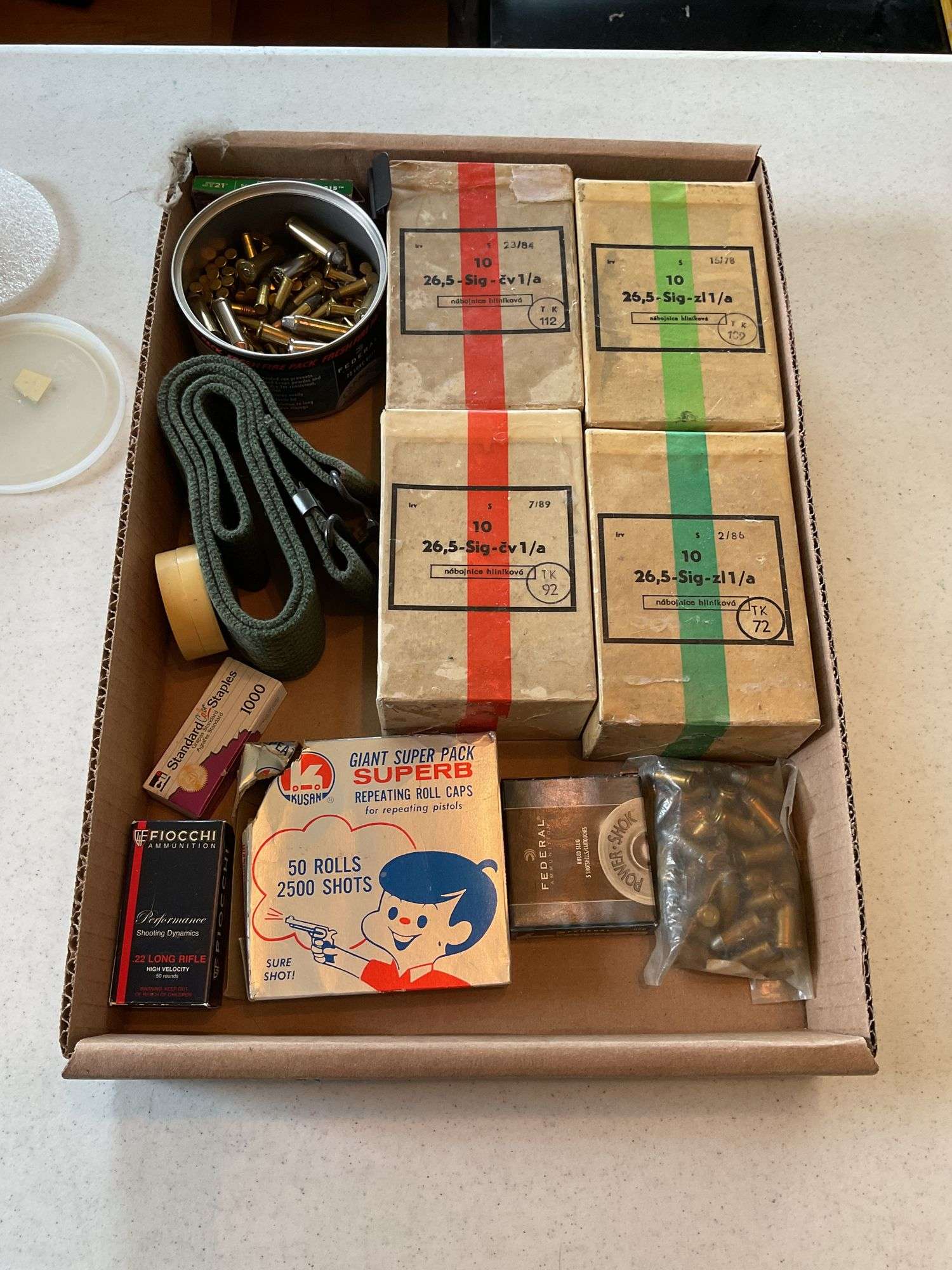 BOXES OF FLARES AND VARIETY OF AMMO - Kaufman Realty & Auctions