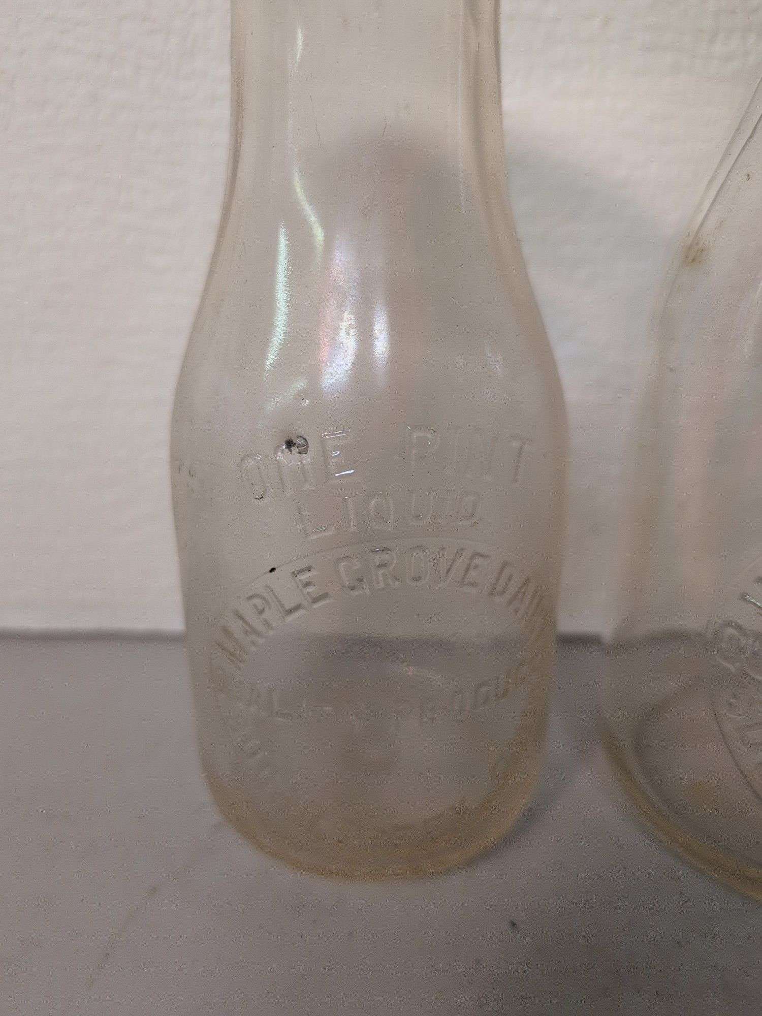 (2) Maple Grove Dairy Sugarcreek, Ohio milk bottles - Kaufman Realty ...