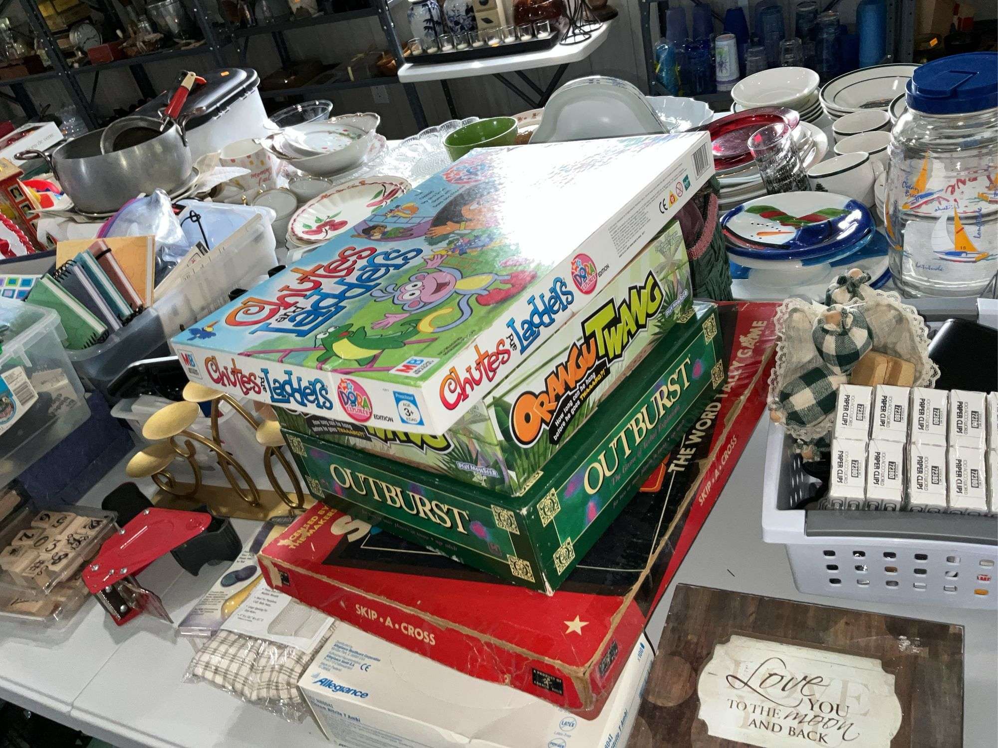 Table of games and rubber stamps, table not included - Kaufman Realty ...