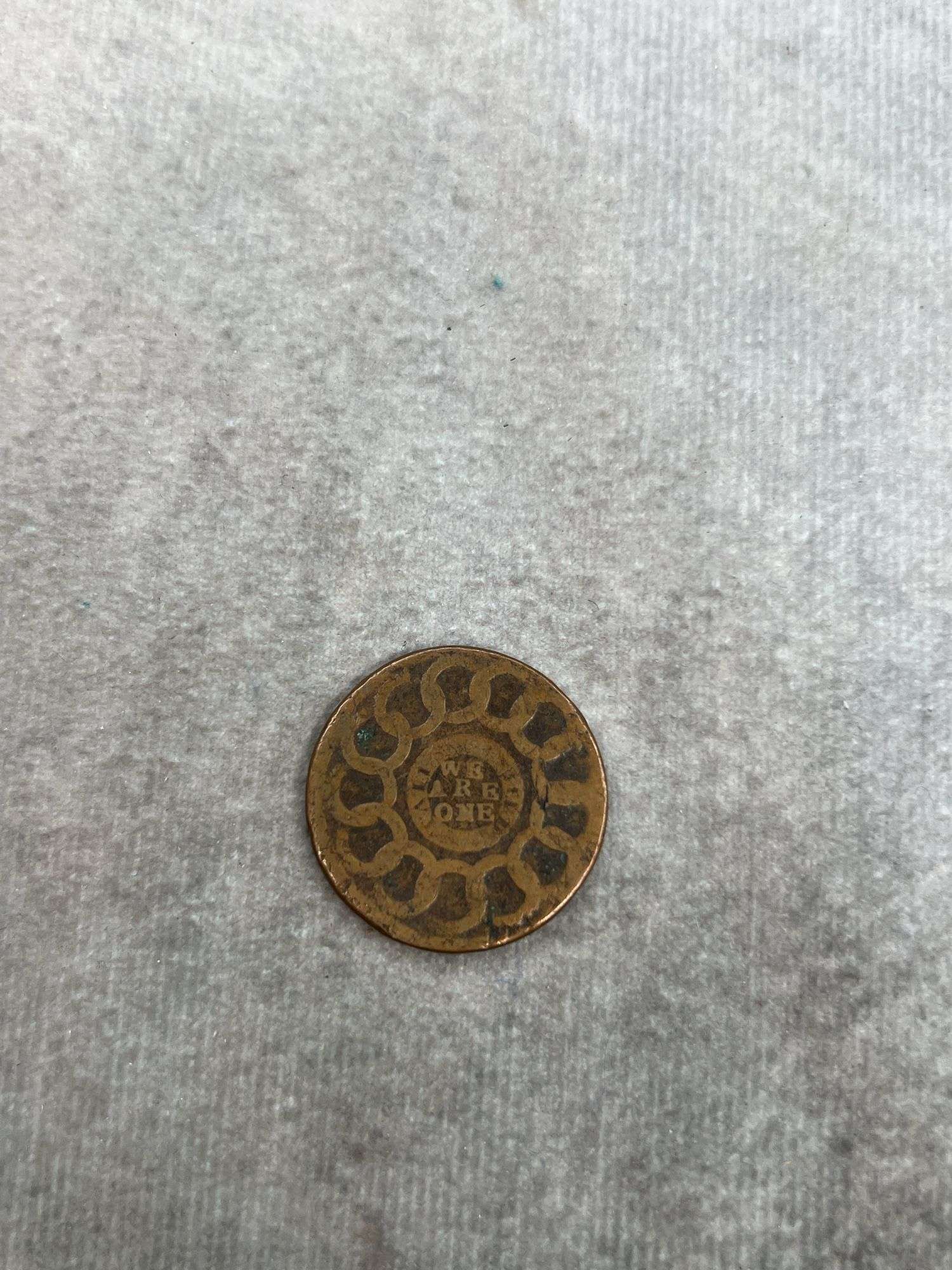 1787 Post-Colonial Fugio Copper Cent - Kaufman Realty & Auctions