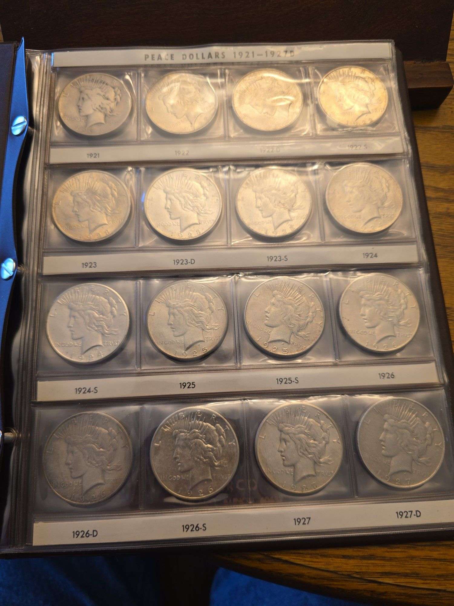 COMPLETE SET OF PEACE DOLLARS F-UNC - Kaufman Realty & Auctions