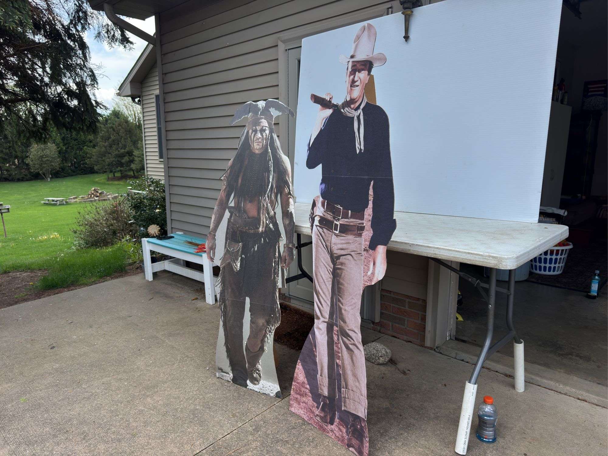 Cardboard statues - Kaufman Realty & Auctions