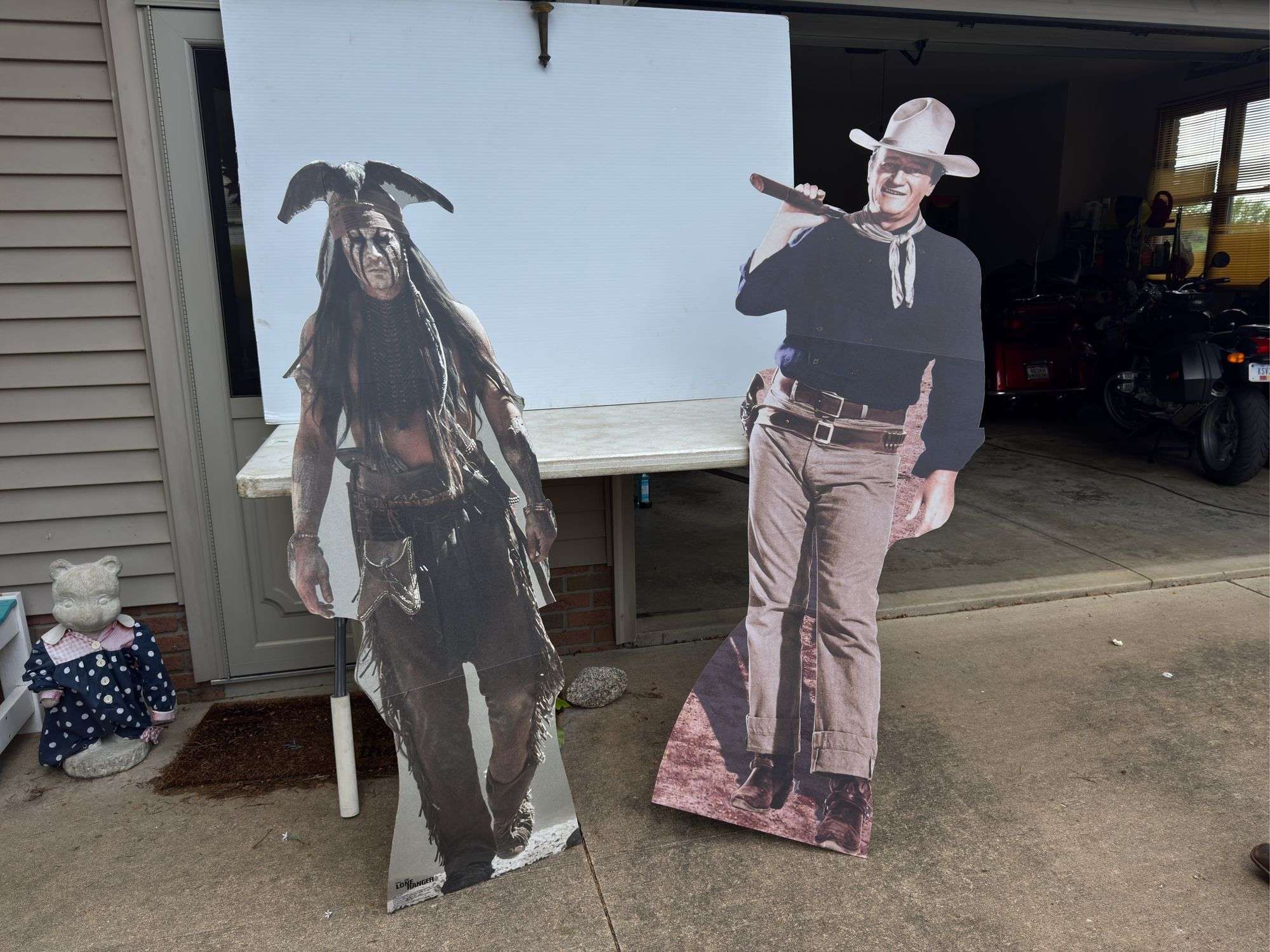 Cardboard statues - Kaufman Realty & Auctions