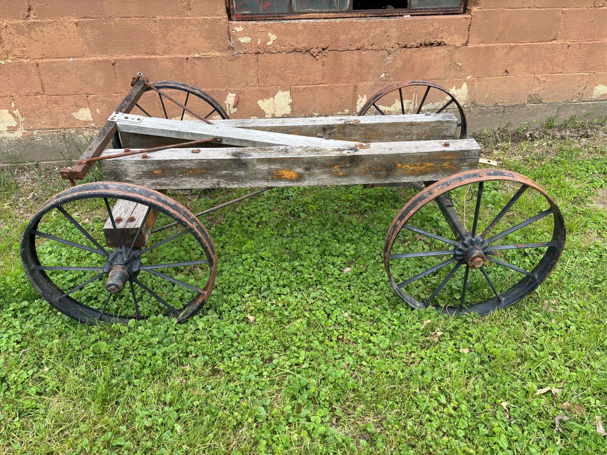 Cart with steel wheels - Kaufman Realty & Auctions
