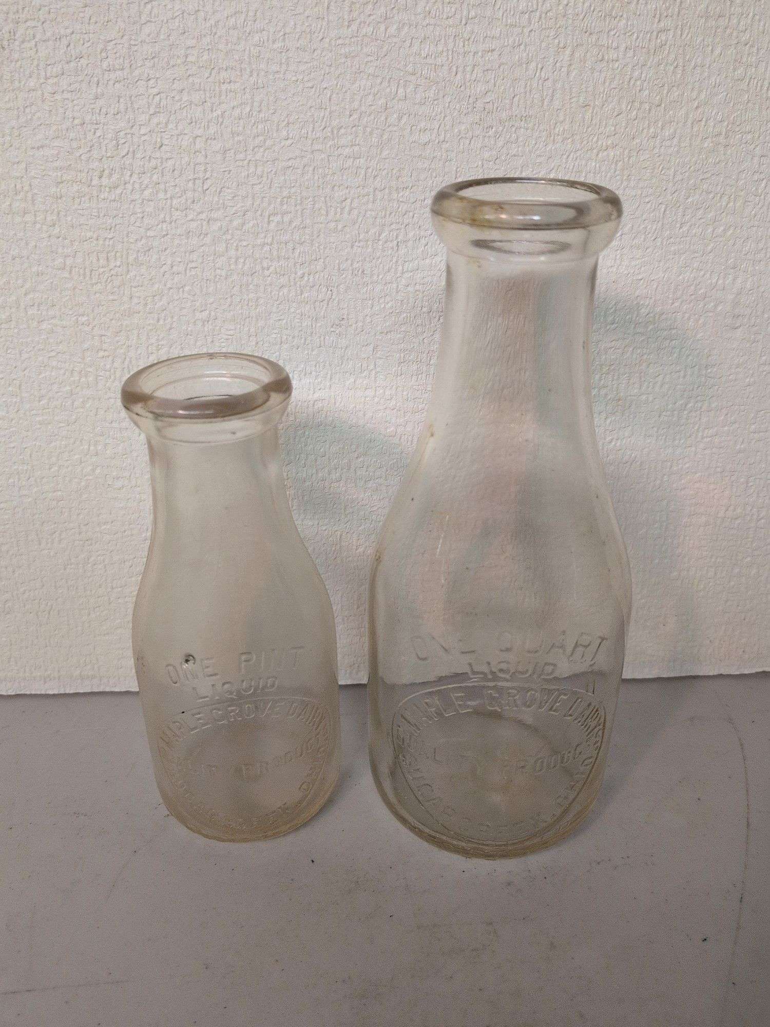 (2) Maple Grove Dairy Sugarcreek, Ohio milk bottles - Kaufman Realty ...