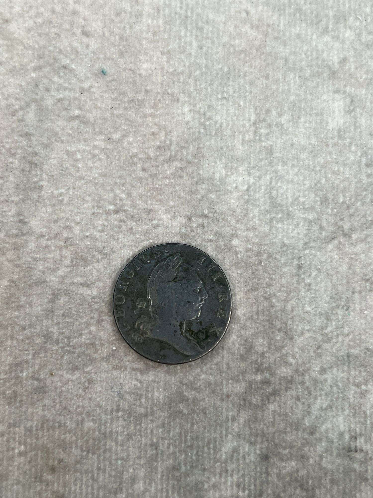 1773 Colonial Virginia Half Penny - Kaufman Realty & Auctions