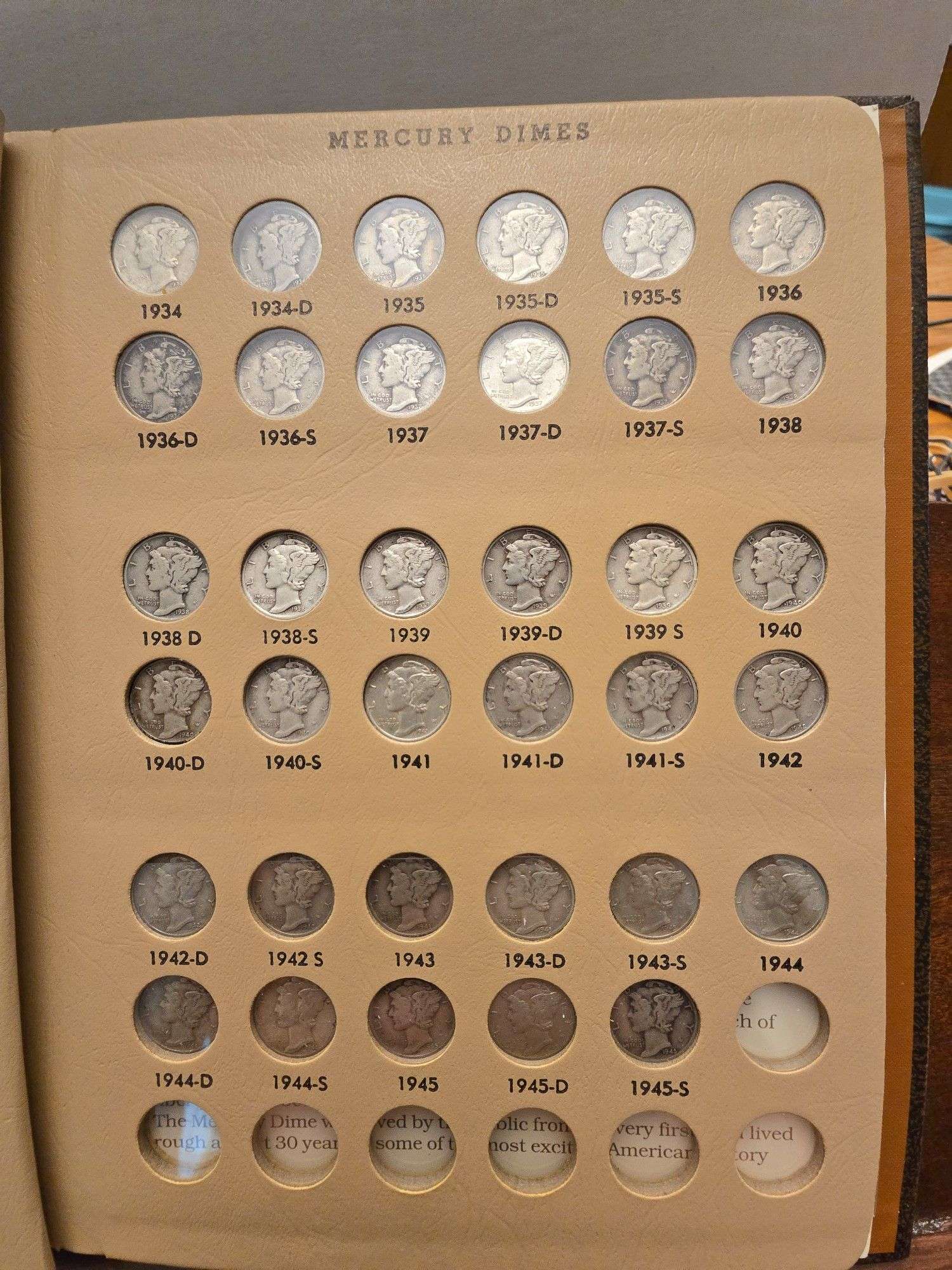 65 DIFFERENT MERCURY DIMES IN ALBUM - Kaufman Realty & Auctions