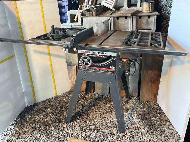 Sears Craftsman Contractor Series 10” Belt Drive Table Saw - Kaufman Realty & Auctions