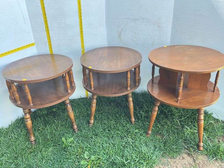 Three Side Tables - Kaufman Realty & Auctions