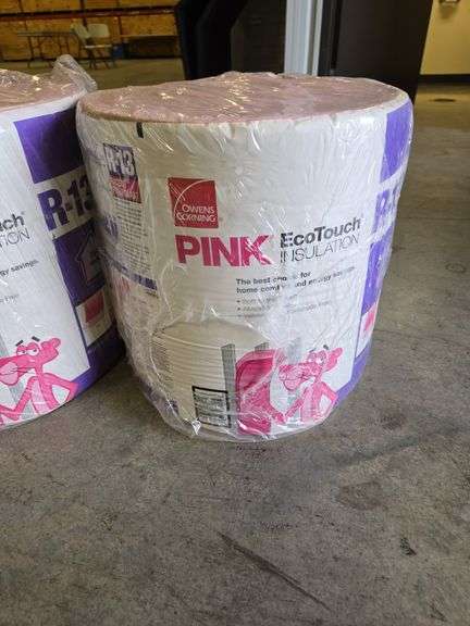 (2) rolls Pink EcoTouch R-13 insulation - Kaufman Realty & Auctions