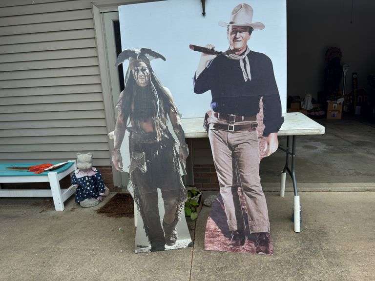 Cardboard statues - Kaufman Realty & Auctions