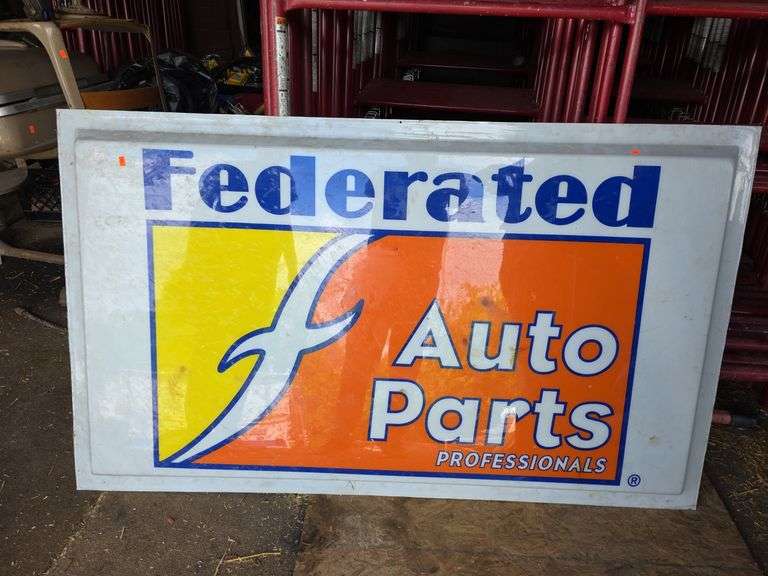 Federated Auto parts sign - Kaufman Realty & Auctions
