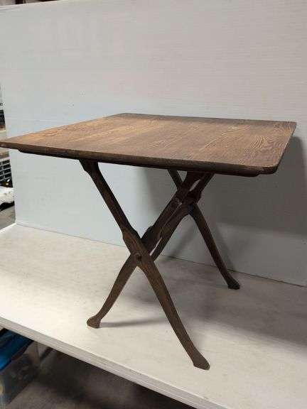 Collapsible wooden table - Kaufman Realty & Auctions