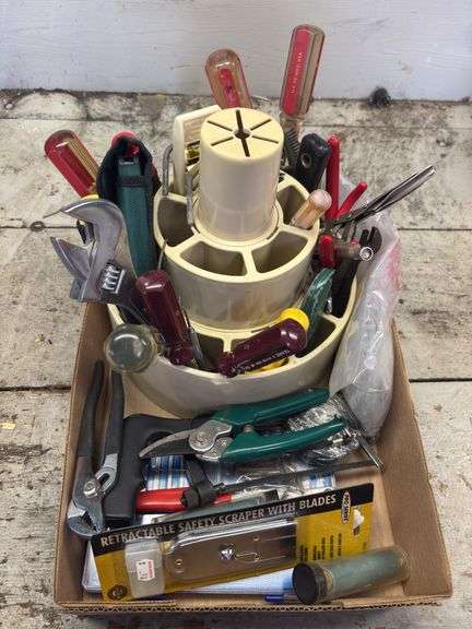 Lazy Susan Tool Organizer w/Tools - Kaufman Realty & Auctions