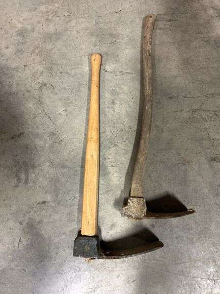 (2) Adze blade mattocks - Kaufman Realty & Auctions