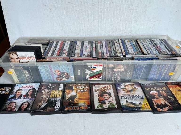 Assorted DVDs and CDs - Kaufman Realty & Auctions