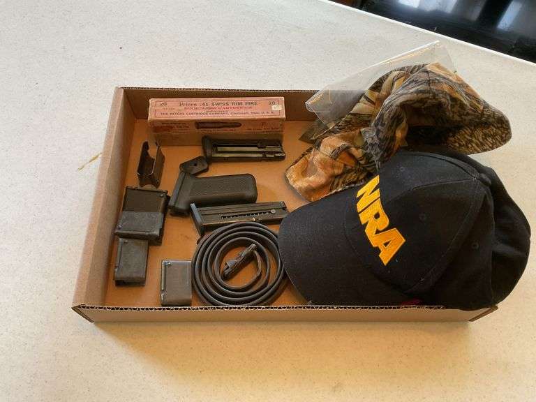 BOX OF CARTRIDGES, MAGAZINES, AND MISC. - Kaufman Realty & Auctions