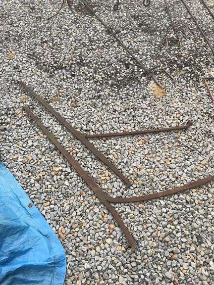 Antique metal fireplace pot hinges - Kaufman Realty & Auctions