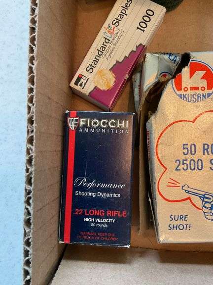 BOXES OF FLARES AND VARIETY OF AMMO - Kaufman Realty & Auctions