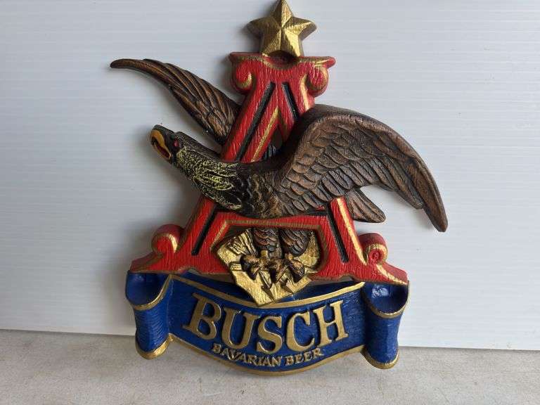 Busch Beer Sign - Kaufman Realty & Auctions