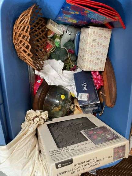 MISCELLANEOUS HOME DECORE LARGE BASKET LINER, STRING ART KIT AND MORE ...