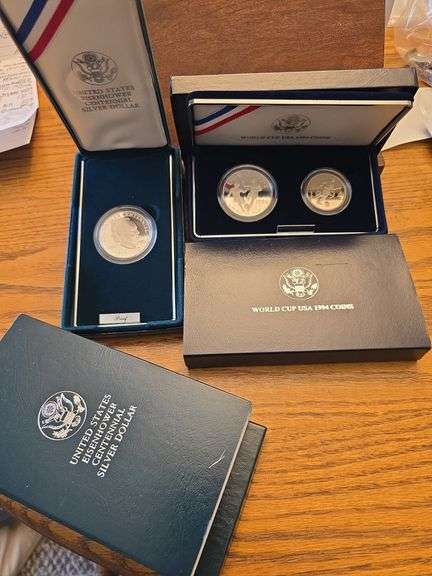1990 PROOF IKE AND 1994 WORLD CUP 2-COIN COM. SET - Kaufman Realty ...