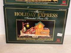 The Holiday Express animated train set- Log Mill Wood Car & Bakery Car ...