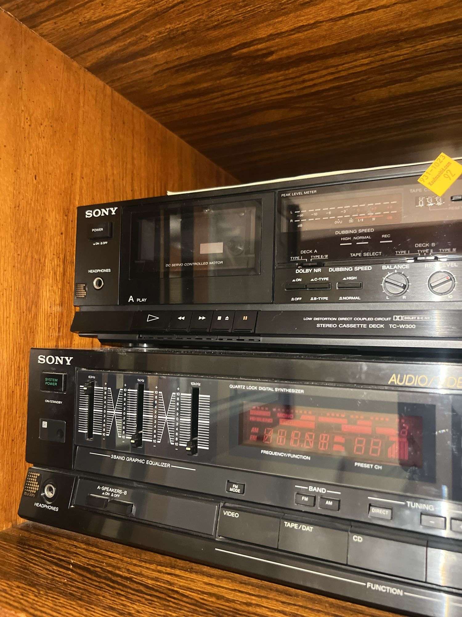 Sony Audio/Video Control Center, Sony Stereo Cassette Player, Sony 5 ...