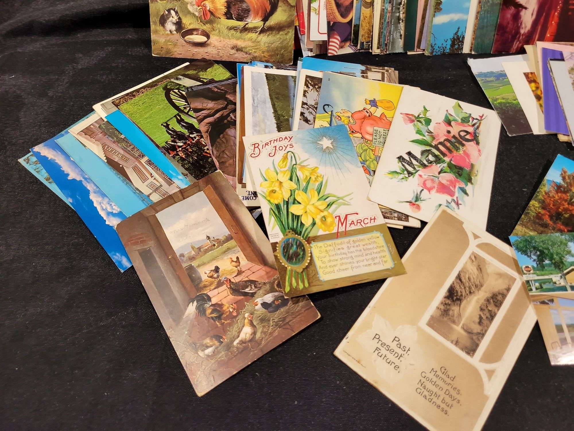 ASSORTED POSTCARDS- some vintage - Kaufman Realty & Auctions