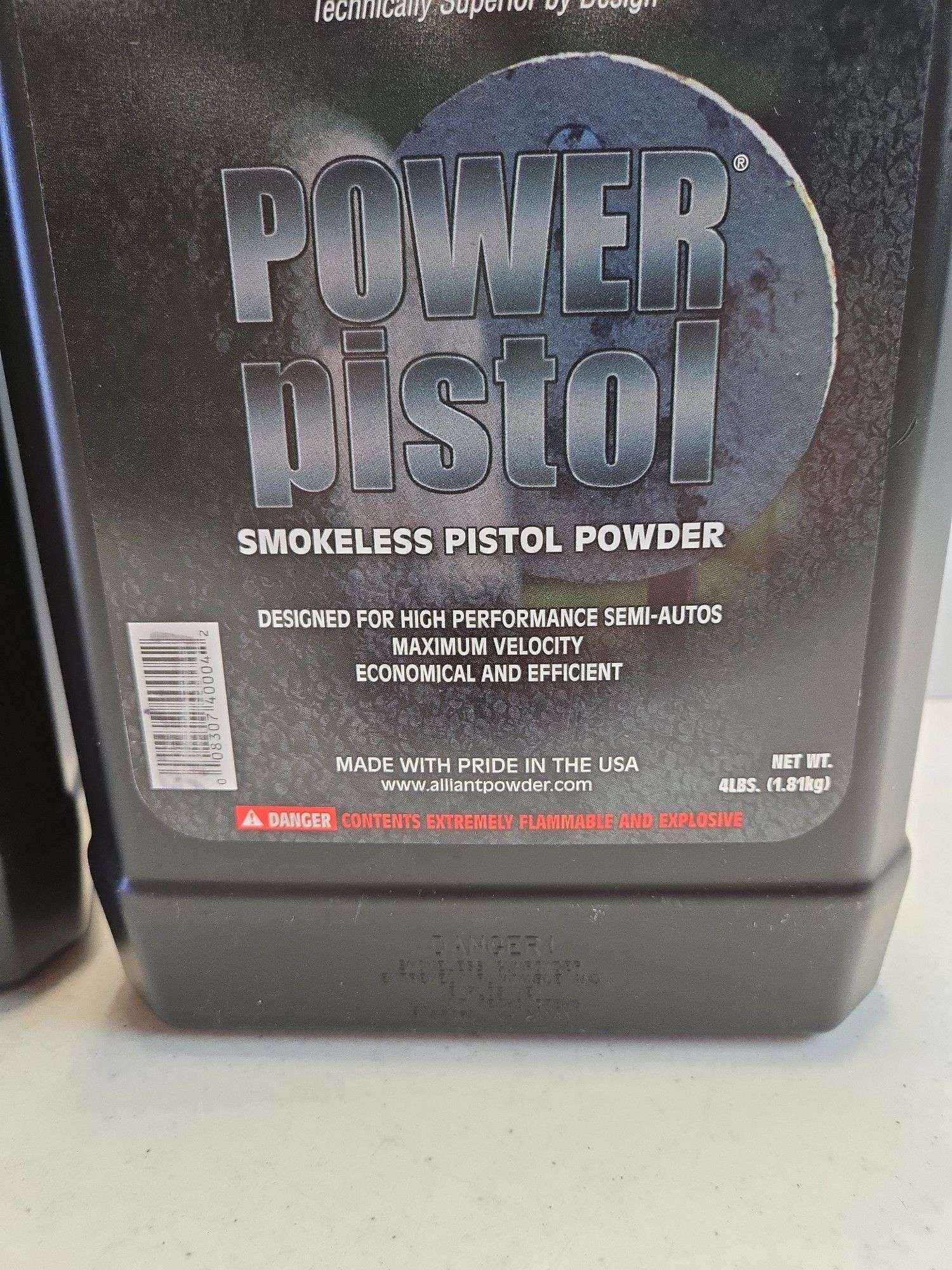 Alliant Powder Blue Dot & Power Pistol powder- Power Pistol is partial ...