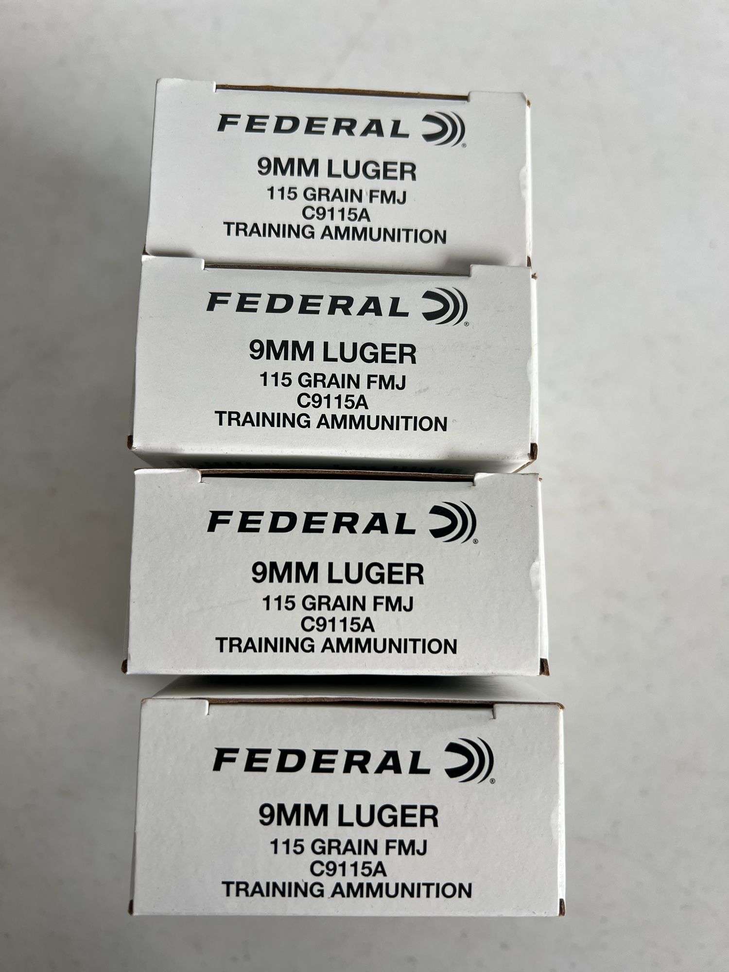 (4) Federal 9mm 115 Grain - Kaufman Realty & Auctions