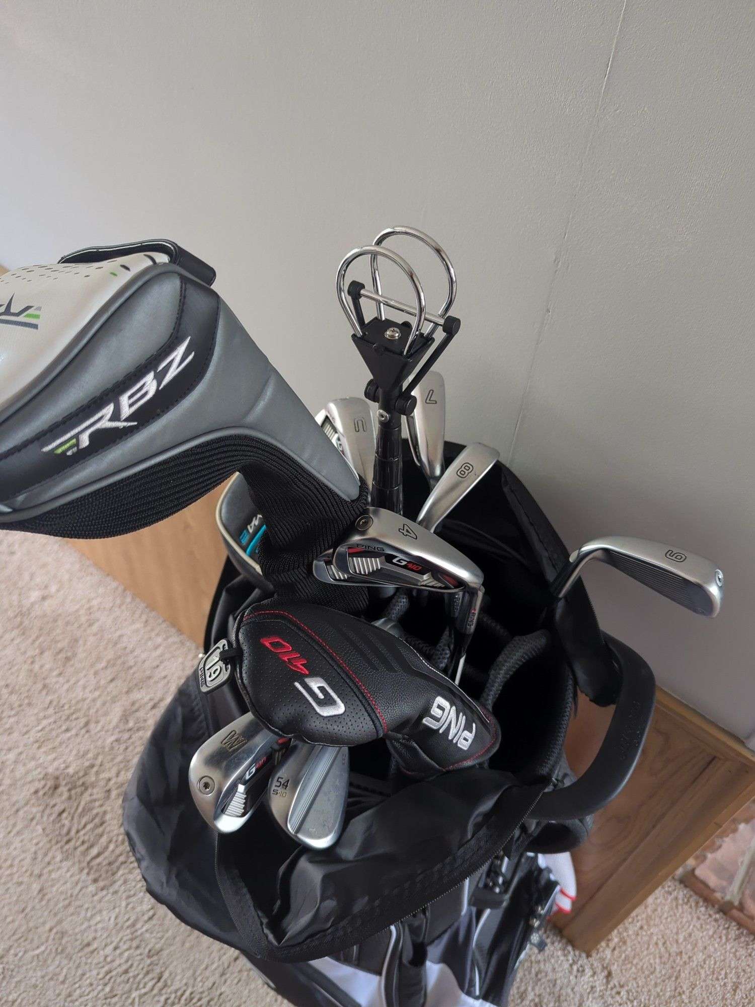 Taylormade rbz driver, Ping g410 irons (4-W), sigma 2 Ping Putter and ...
