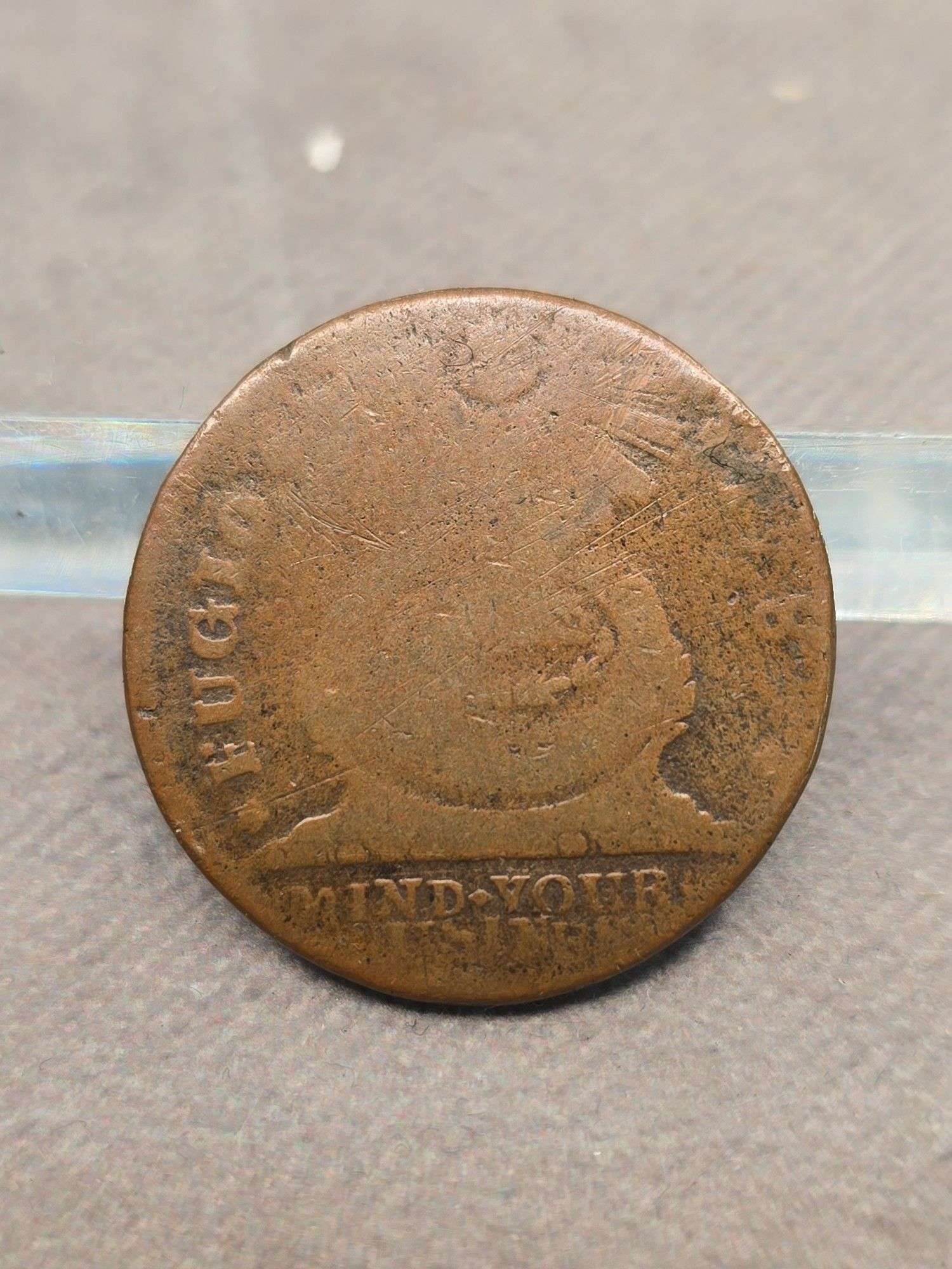 1787 Post-Colonial Fugio Copper Cent - Kaufman Realty & Auctions