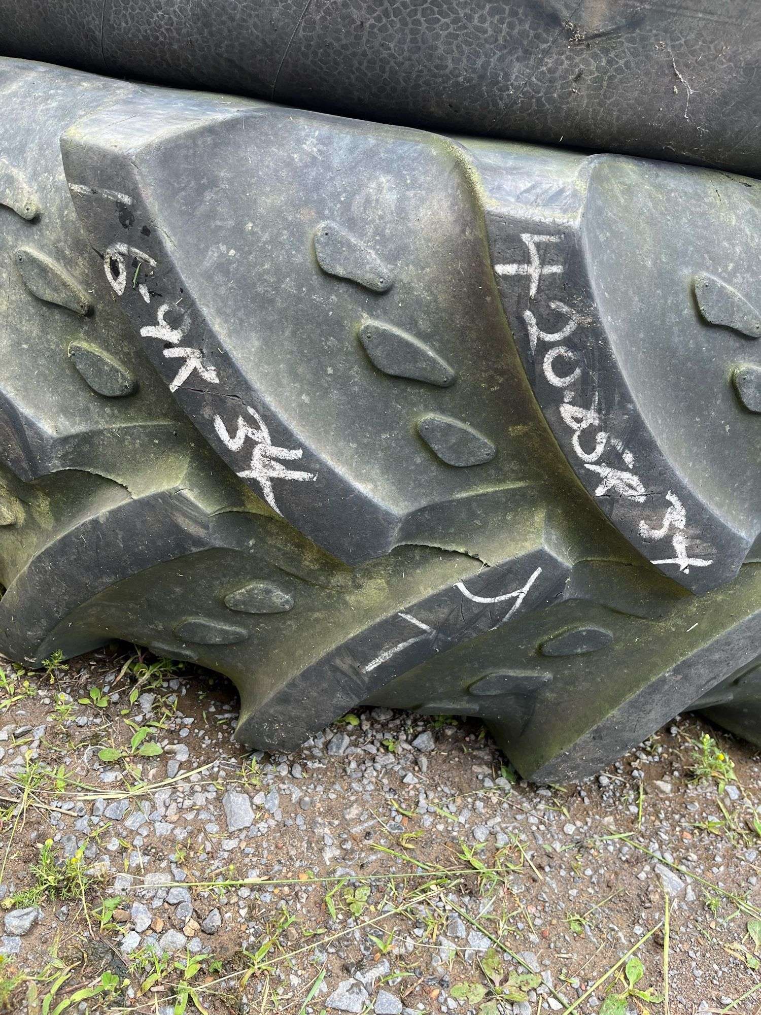 (2) 16.9x34R Used Tractor Tires - Kaufman Realty & Auctions