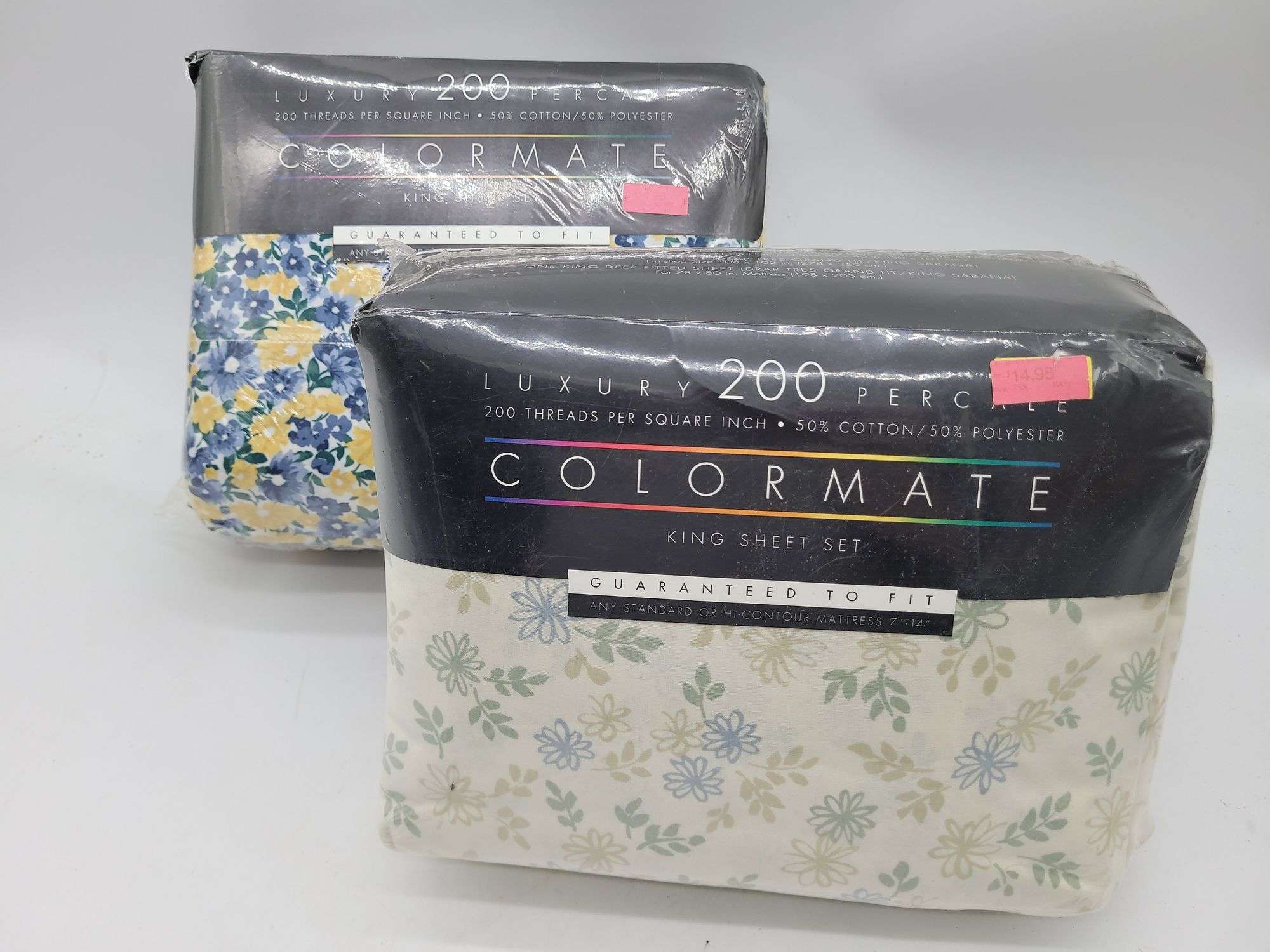 COLORMATE KING SHEET SETS (2)- NIB - Kaufman Realty & Auctions
