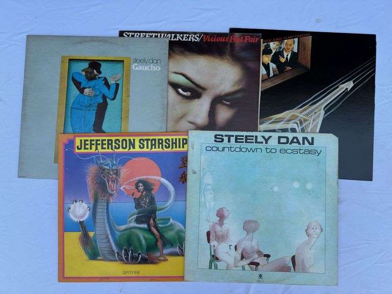 (5) Rock Vinyl Records - Kaufman Realty & Auctions