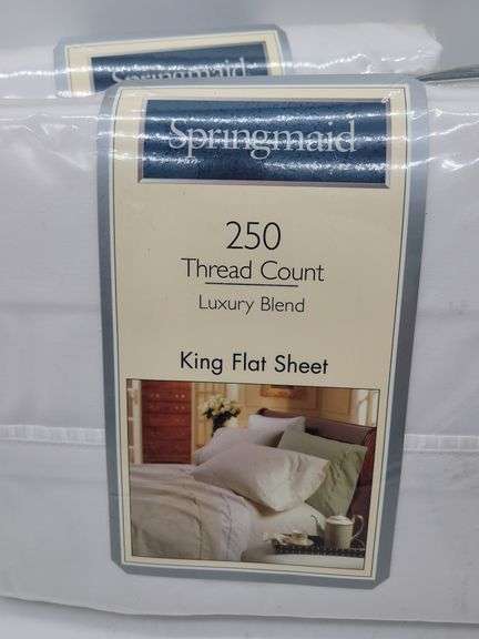 SPRINGMAID KING SHEETS (2) & PILLOWCASES- NIB - Kaufman Realty & Auctions