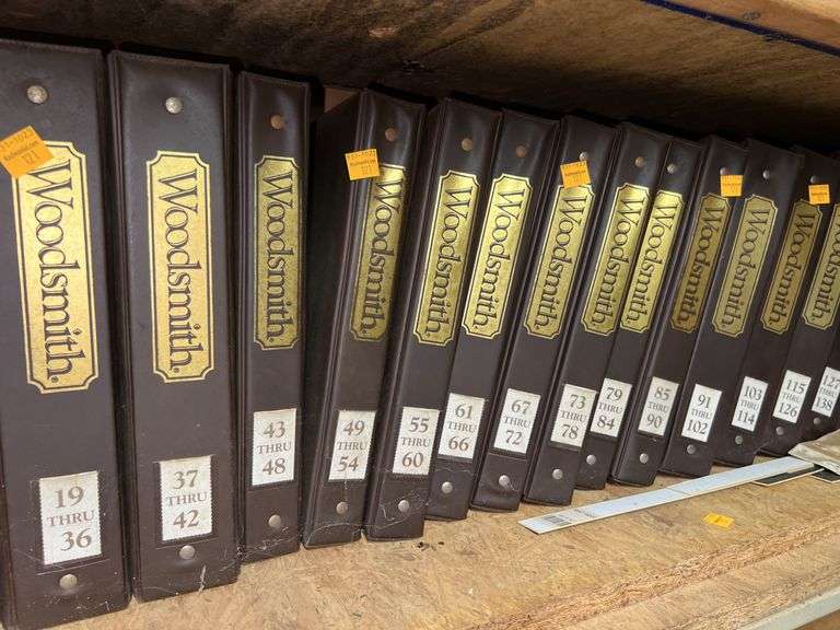 Woodworking Binders and Shelf - Kaufman Realty & Auctions