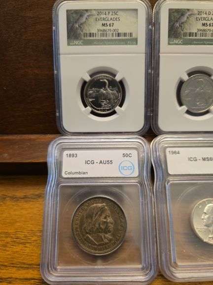 LOT OF 4 SLABBED COINS - Kaufman Realty & Auctions