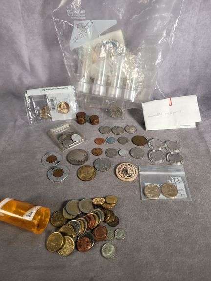 1922 PEACE SILVER DOLLAR, NATIVE AMERICAN DOLLAR SET, WHEAT PENNIES ...