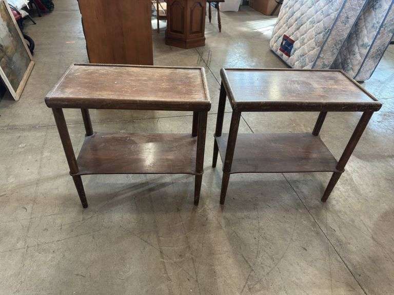 2- VINTAGE END TABLES - Kaufman Realty & Auctions