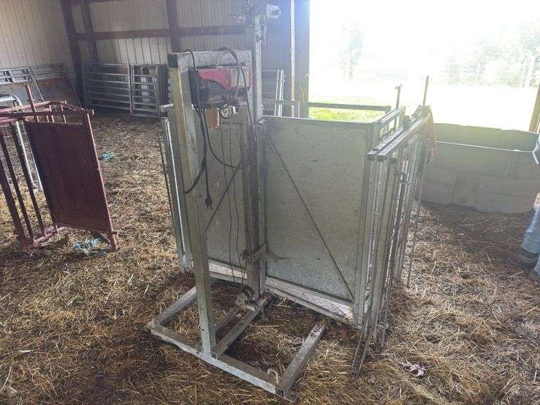 Sheep Chute with lift & scales - Kaufman Realty & Auctions