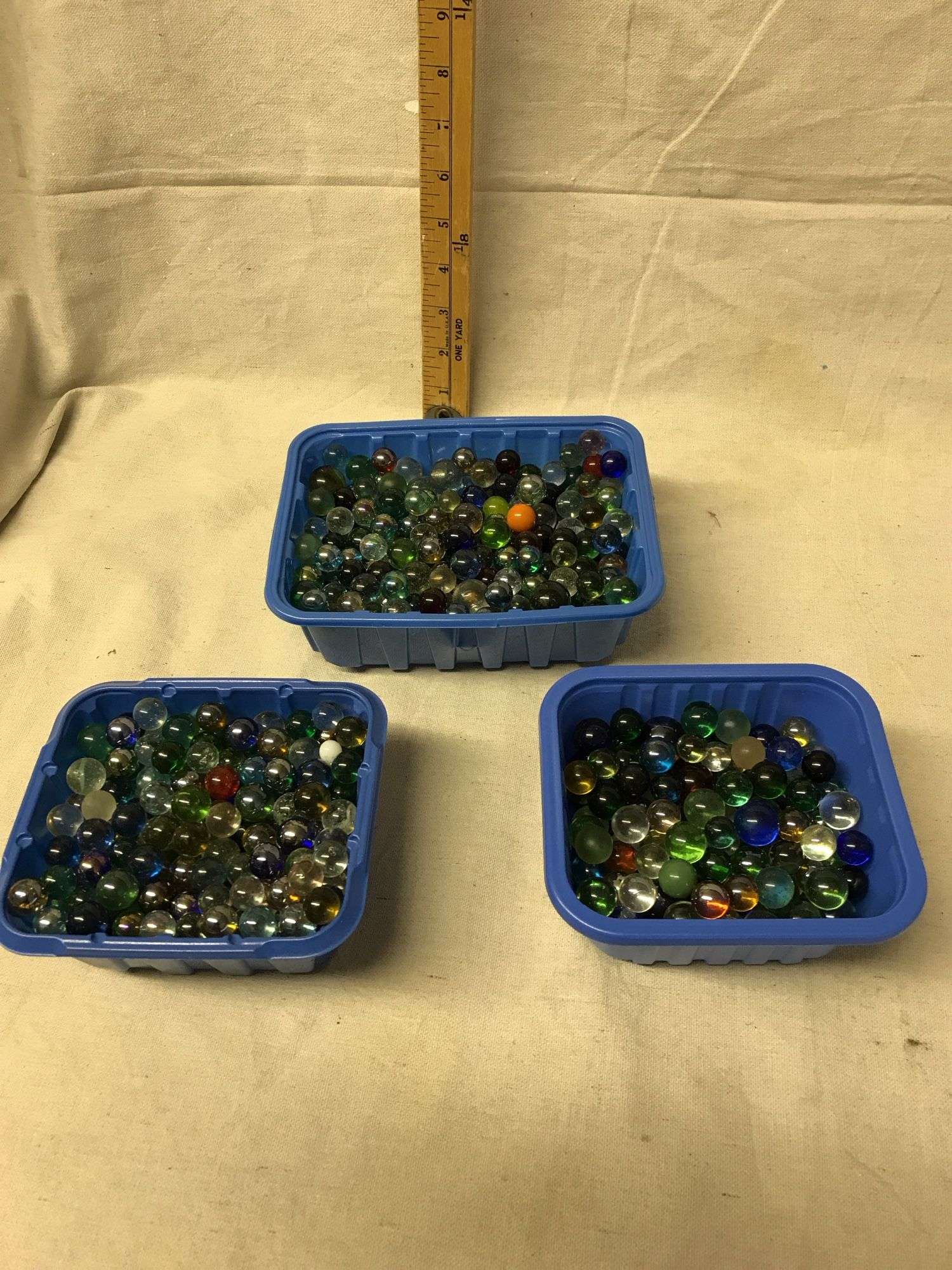 3 Containers of Marbles - Kaufman Realty & Auctions