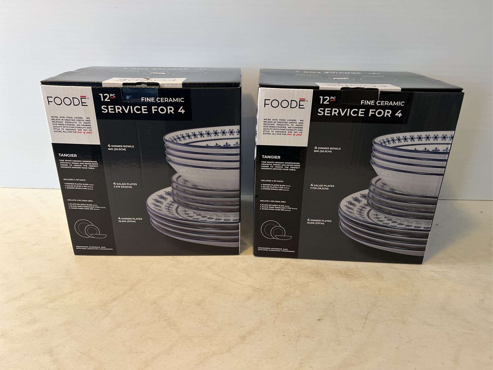 (2) Foode 4pc dinnerware sets - Kaufman Realty & Auctions