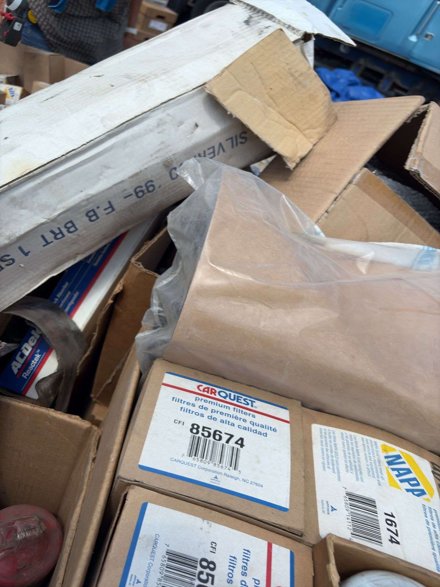 Large Box of filters & truck parts - Kaufman Realty & Auctions