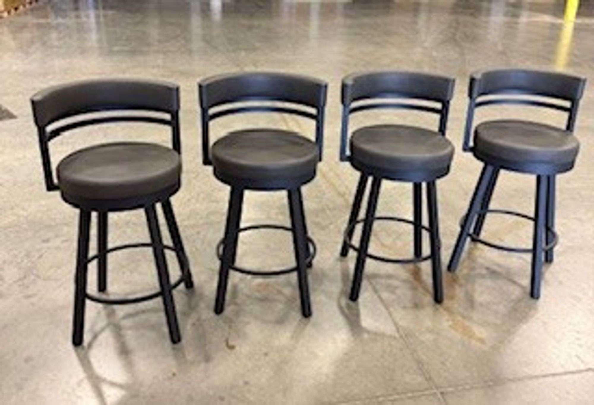 (4) AMISCO Ronny Counter Stools - Counter Stools, DA Ink Metal with ...