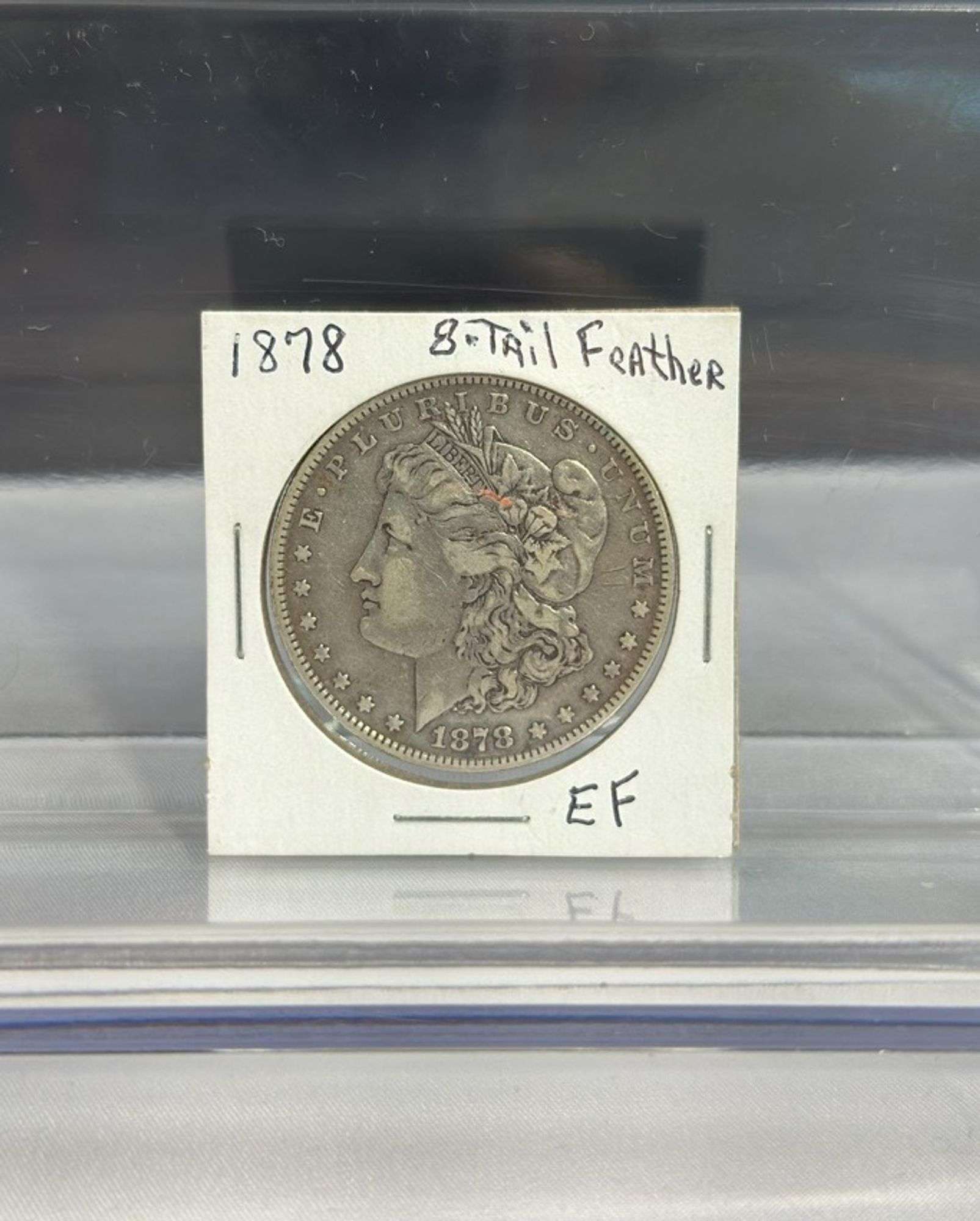 1878 Morgan Dollar Eight Tail Feather EF - Kaufman Realty & Auctions