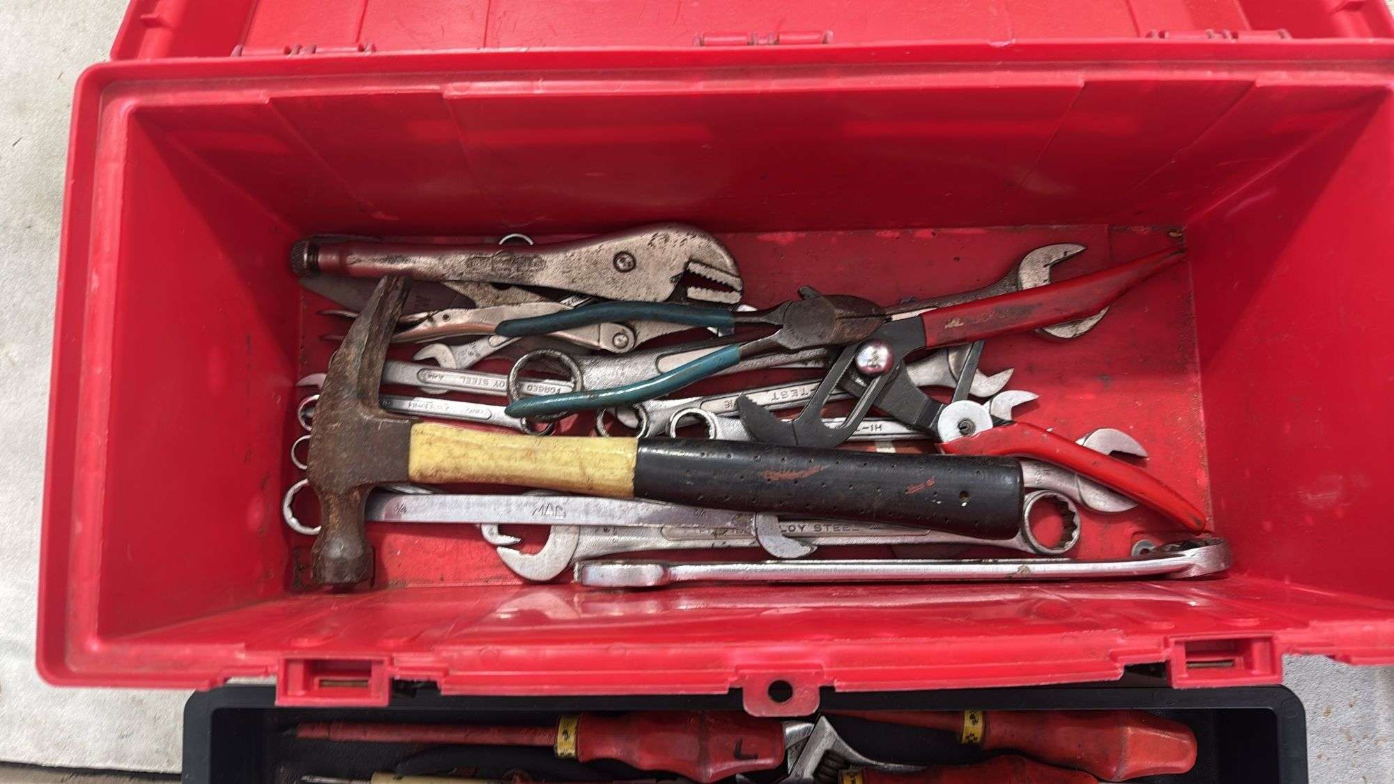 Toolbox with Assorted Tools - Kaufman Realty & Auctions