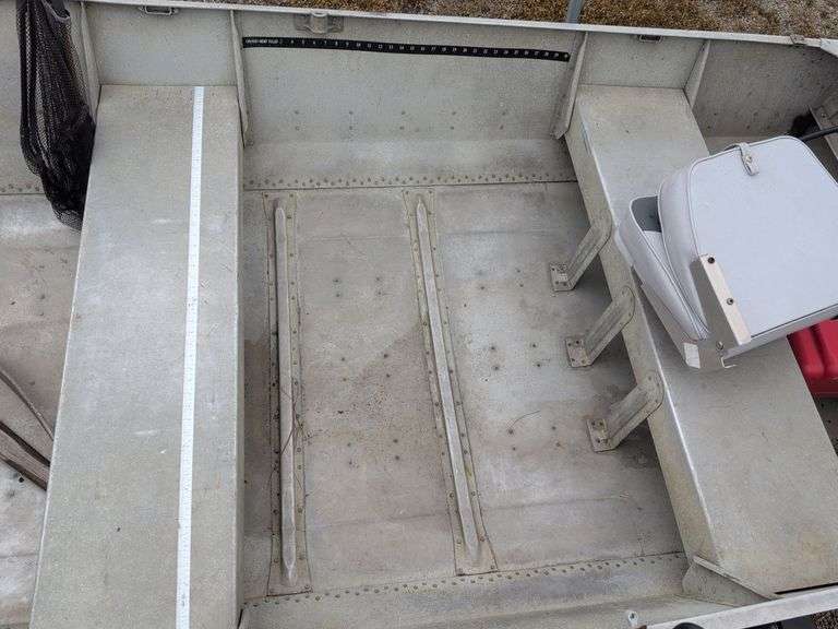 14' Lone Star jon boat with trailer, (2) outboard motors, fuel tank ...